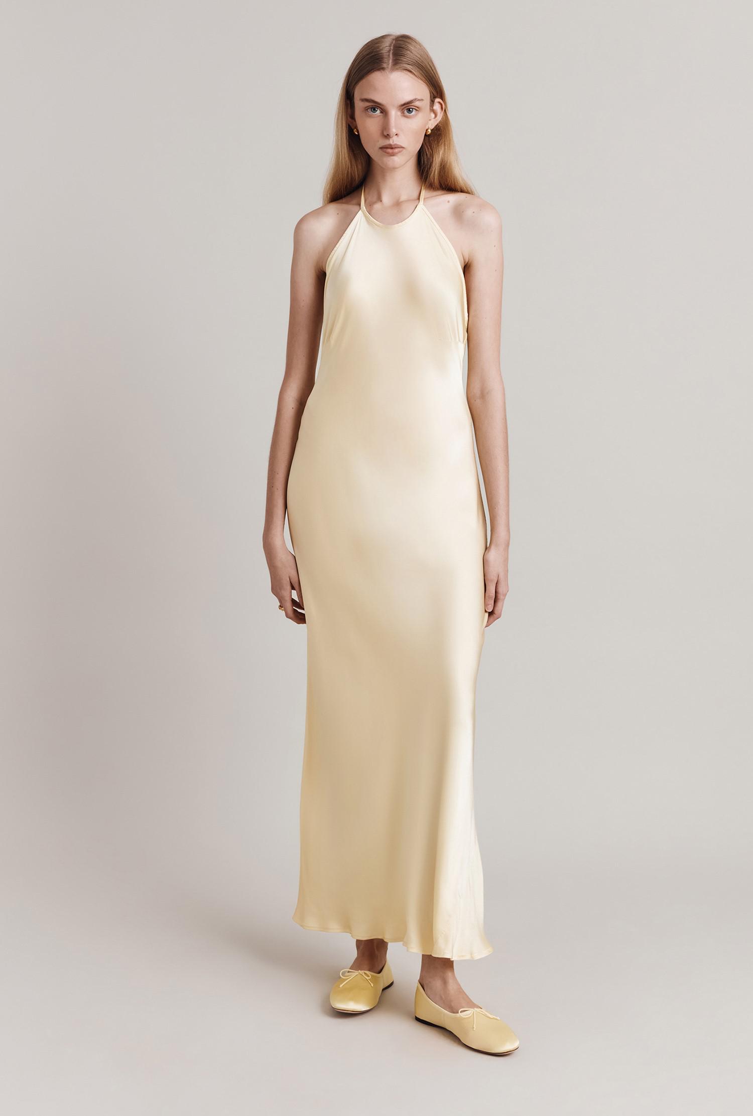 Ghost Chloe Satin Midi Dress Endource