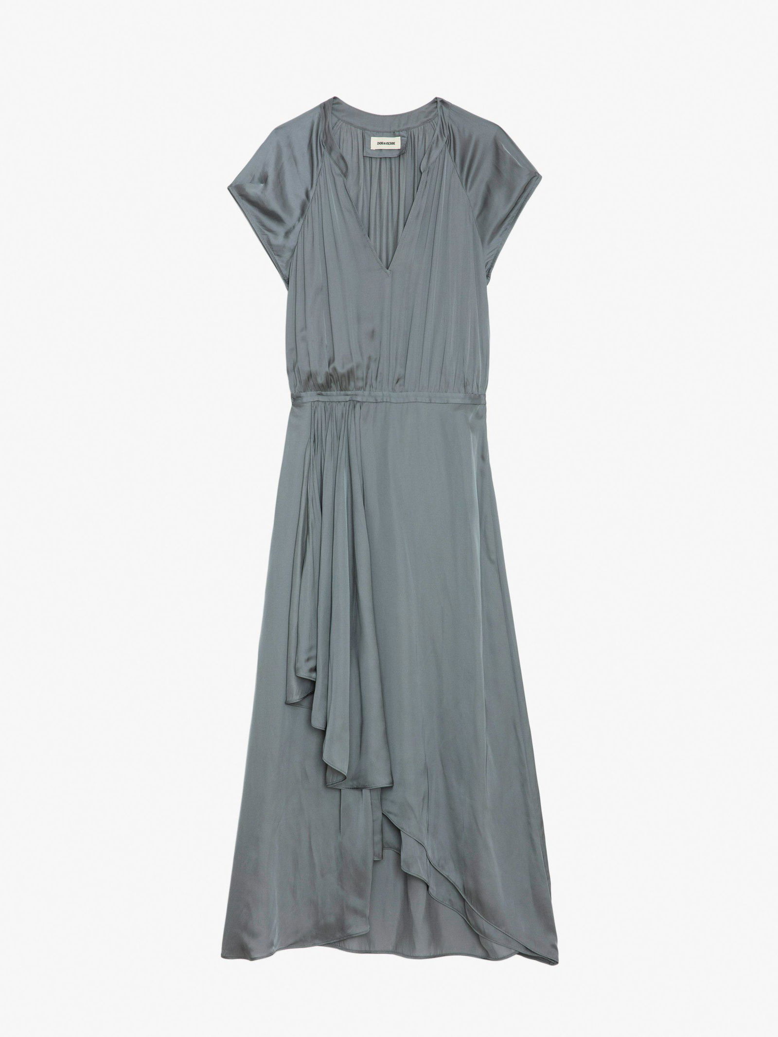 ZADIG & VOLTAIRE Randall Satin Dress in Iron | endource