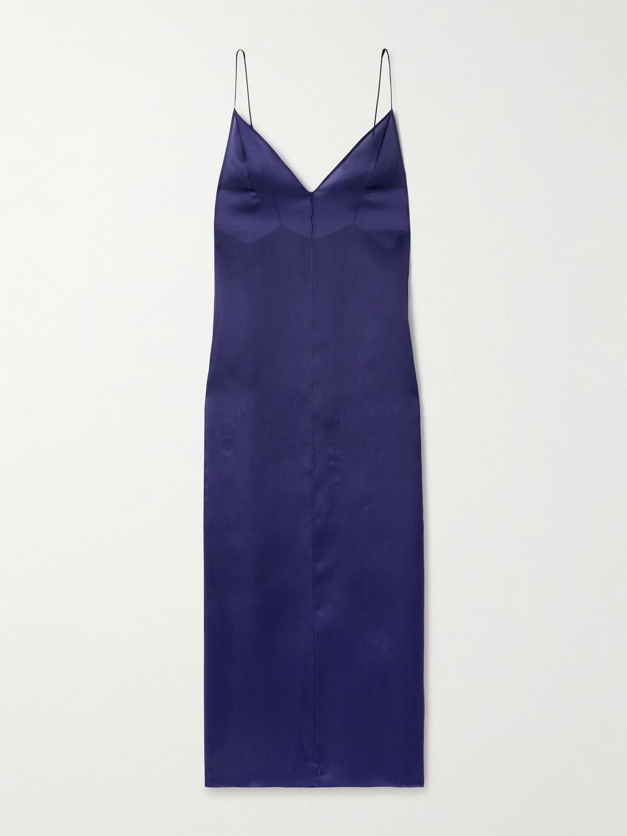 KHAITE Tulula Silk-Organza Midi Dress | endource
