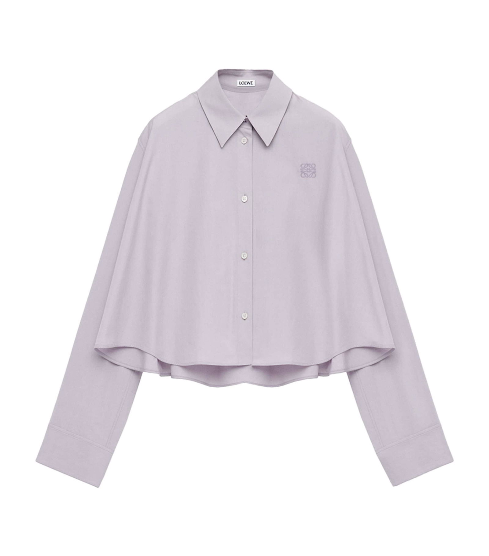LOEWE Cotton-Blend Trapeze Shirt in Purple | endource