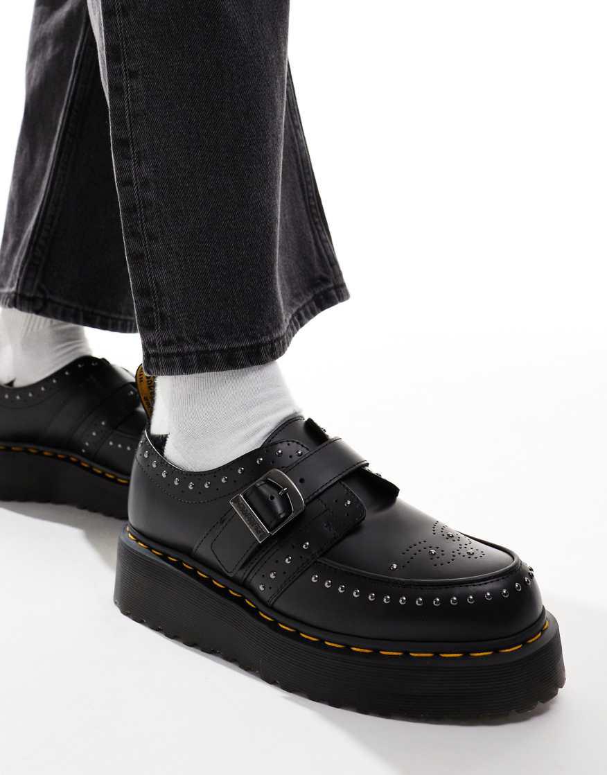 DR MARTENS Ramsey Quad Monk Shoes in BLACK | endource
