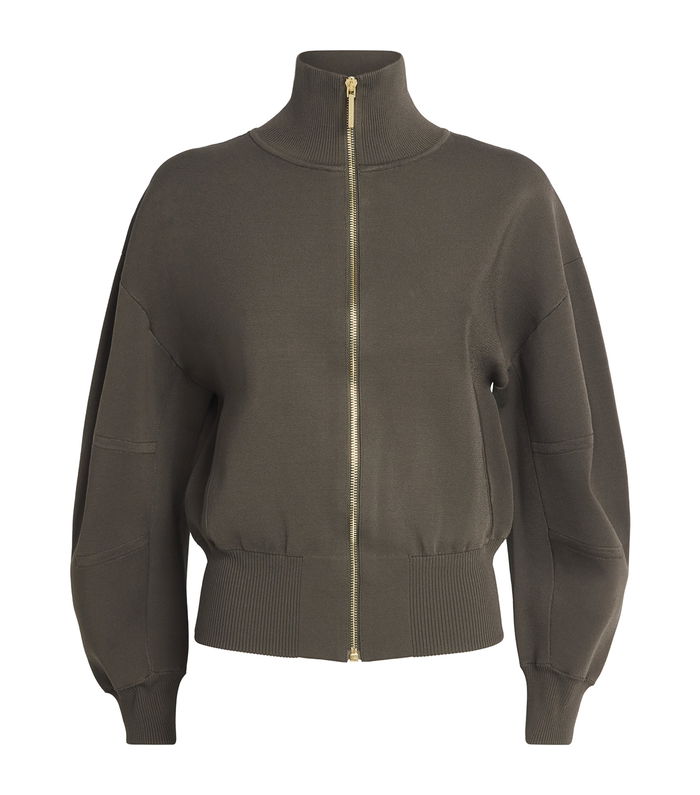 JOSEPH Milano-Knit Sable Bomber Jacket | endource