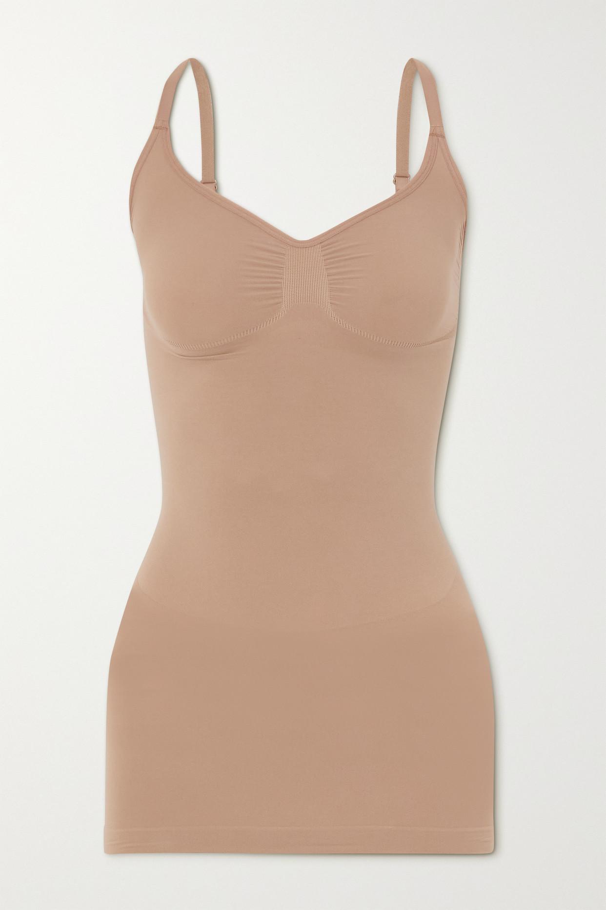 SKIMS Seamless Sculpt Slip Dress in Neutrals | endource