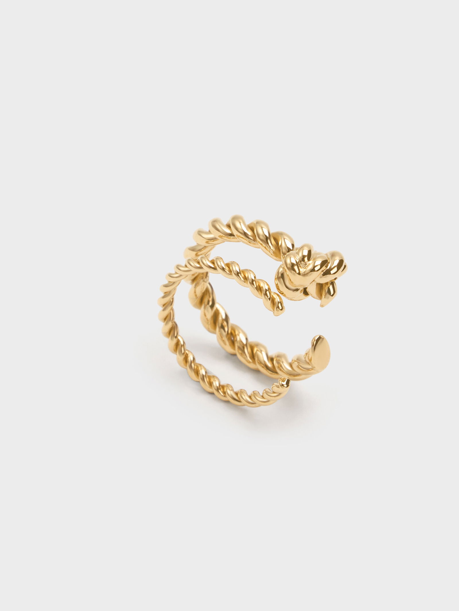 CHARLES & KEITH Sable Rope-Knot Two-Ring Set | endource