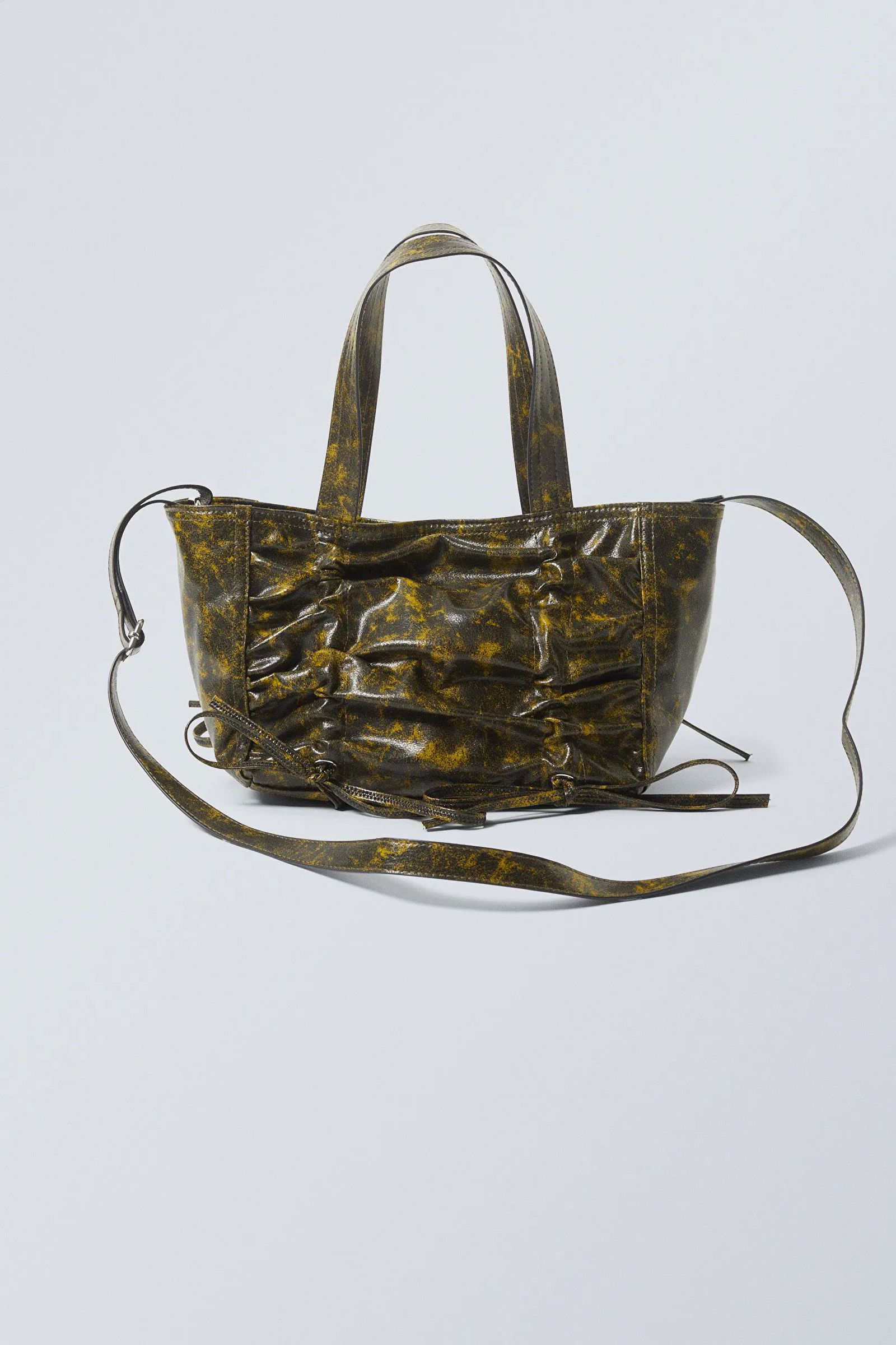 WEEKDAY Bow Bag in Dirty Yellow | Endource