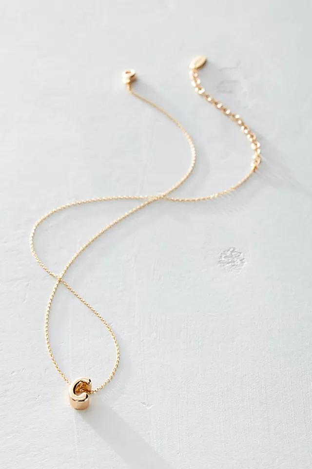 FREE PEOPLE Bubble Monogram Necklace in A | Endource