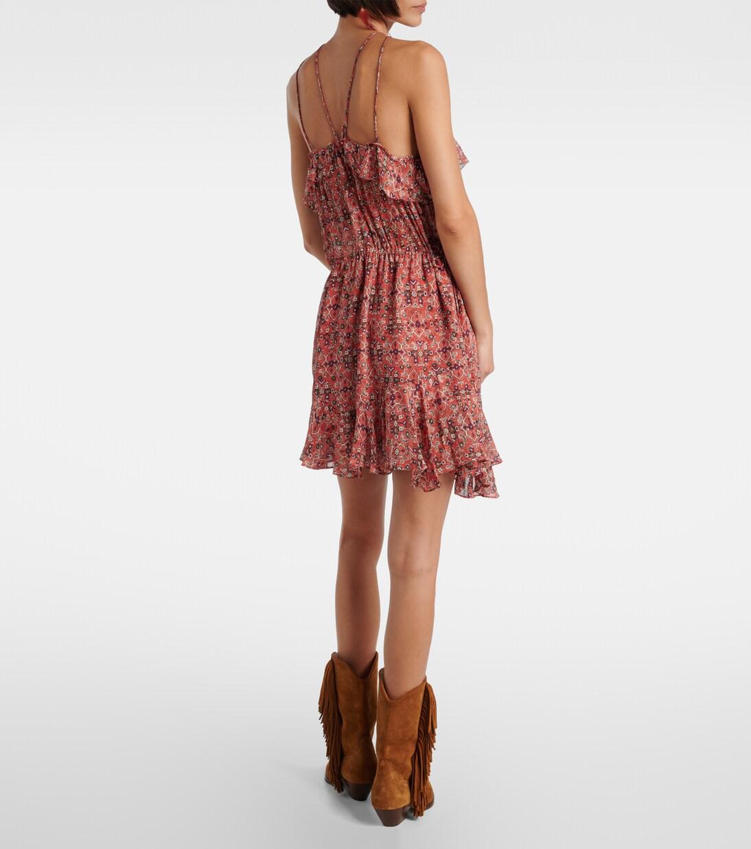 MARANT ÉTOILE Betty Gathered Semi-sheer Minidress | endource