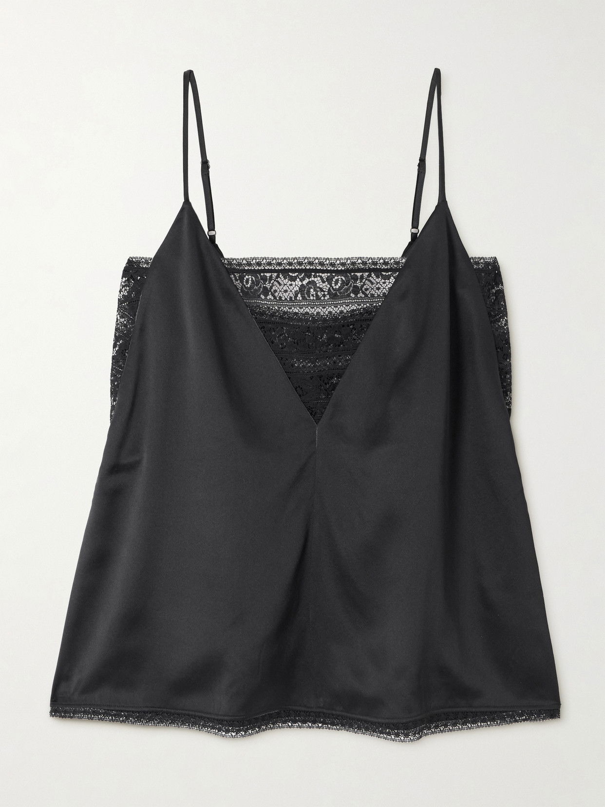 ERES Pensée Lace-Trimmed Silk-Satin Camisole | endource