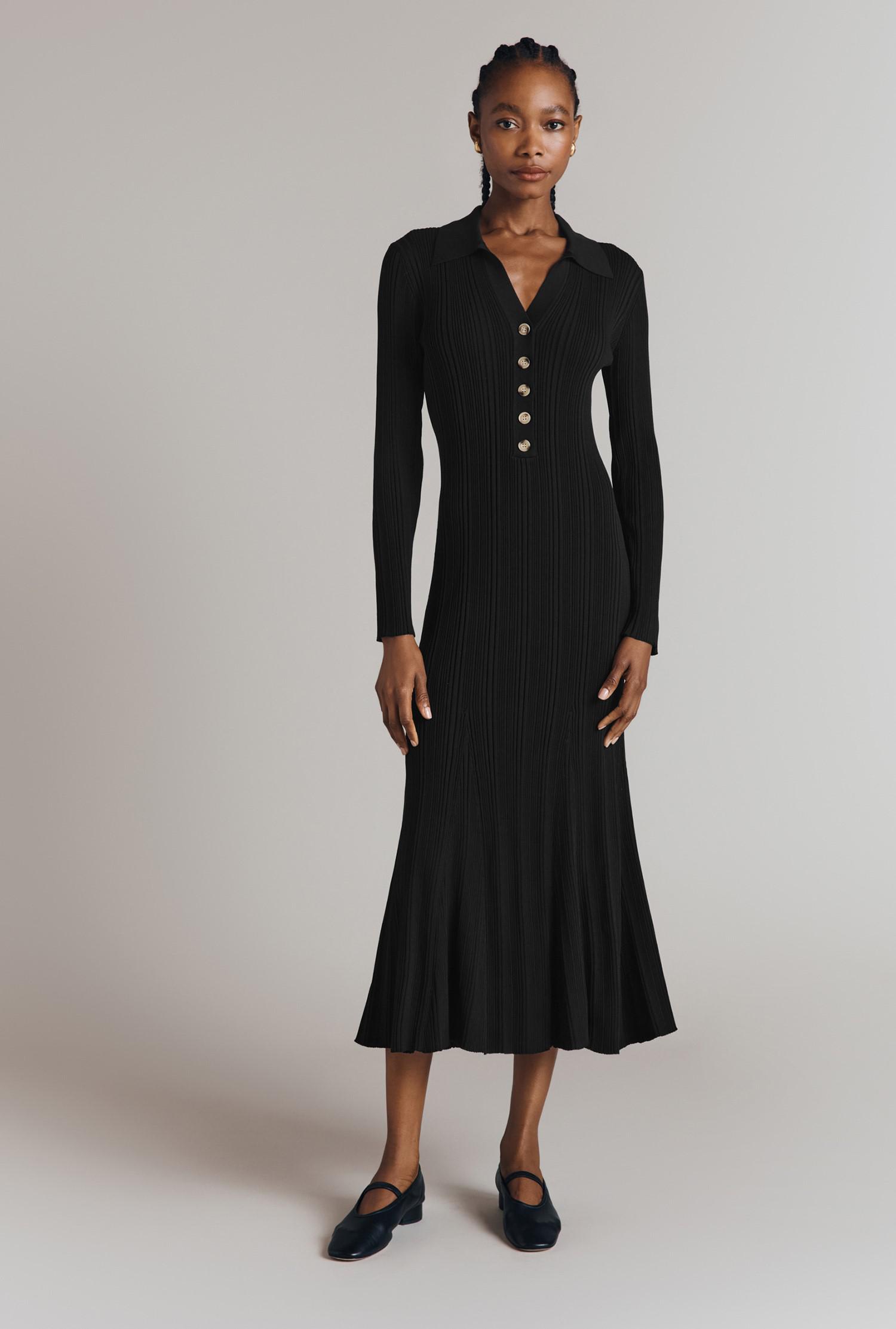 GHOST Fern Ribbed Knit Dress | endource