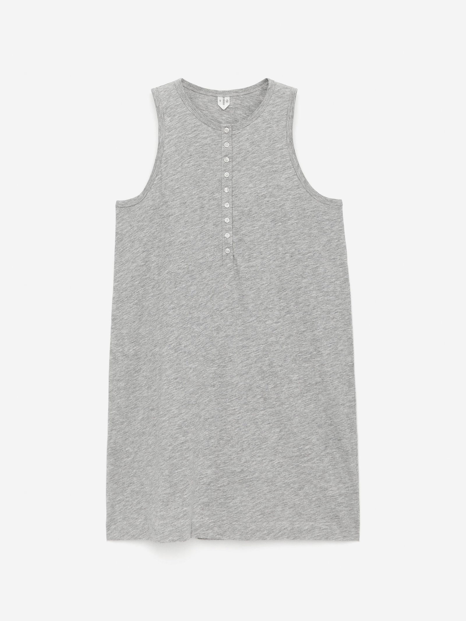 ARKET Cotton Tank Dress in Grey Melange | endource