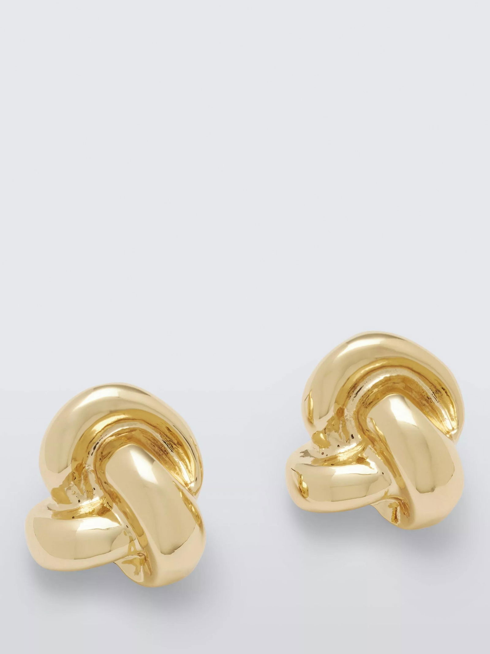 JOHN LEWIS Knot Stud Earrings, Gold | endource