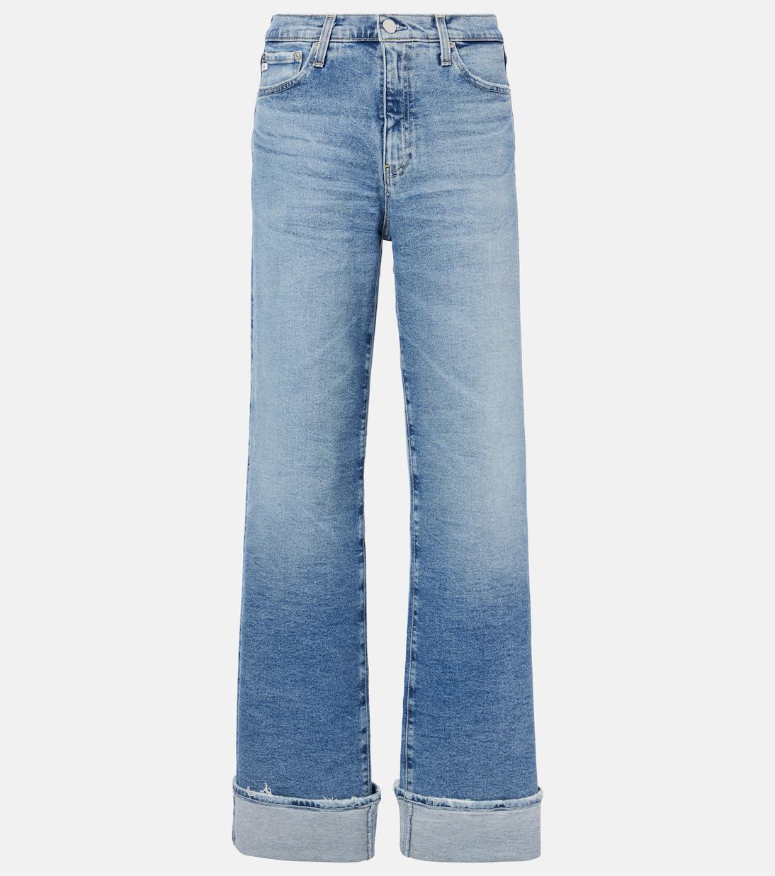 AG Jeans Kora High-Rise Wide-Leg Jeans | endource