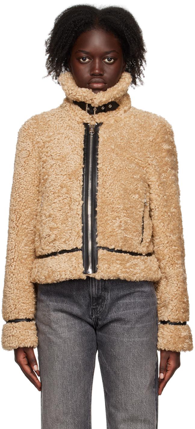 STAND STUDIO Audrey Faux-Fur Jacket | endource