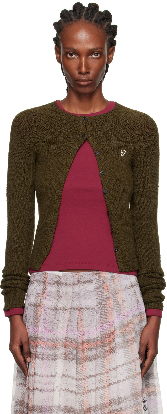 ACNE STUDIOS Brown Button-Up Cardigan | endource