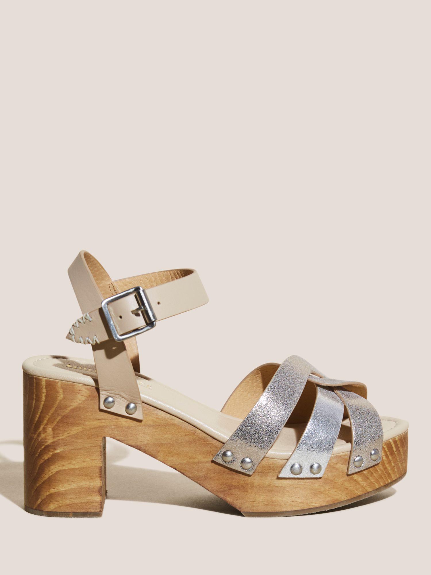 WHITE STUFF Twisted Leather High Wooden Clog | endource