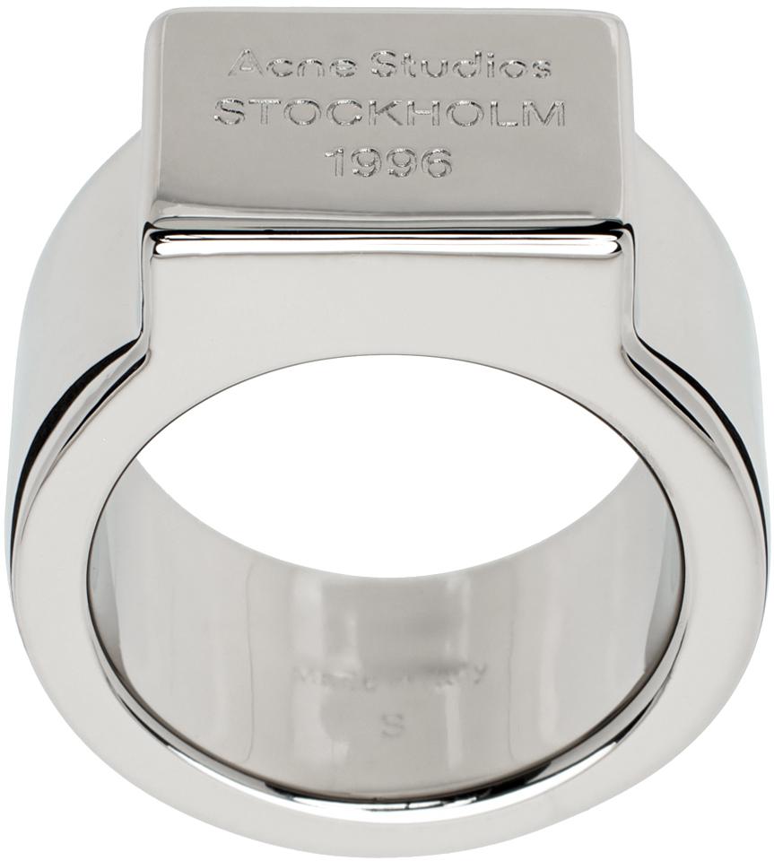 ACNE STUDIOS Logo Engraved Ring | endource