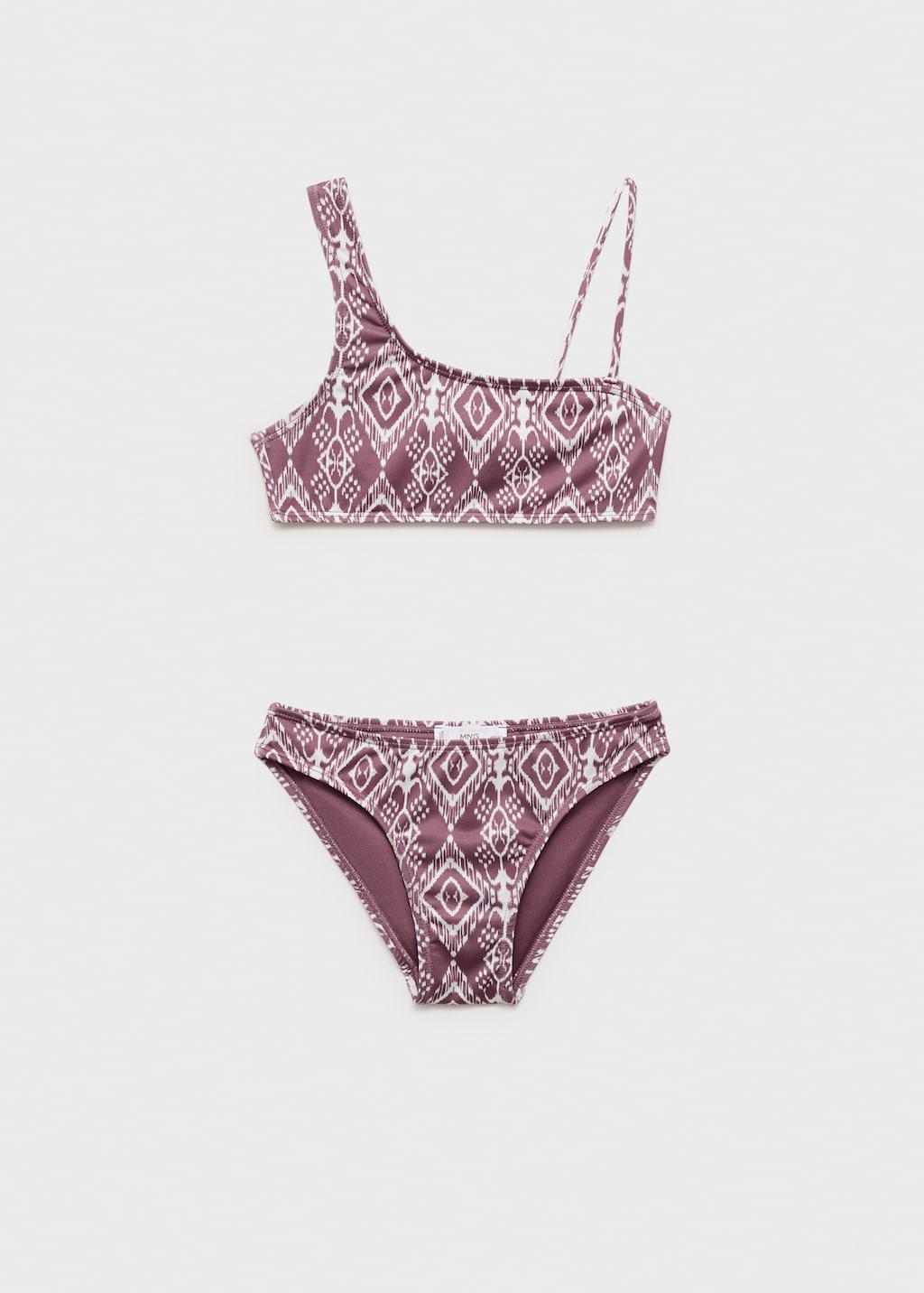 MANGO Bikini With Ethnic Print in Wine | endource