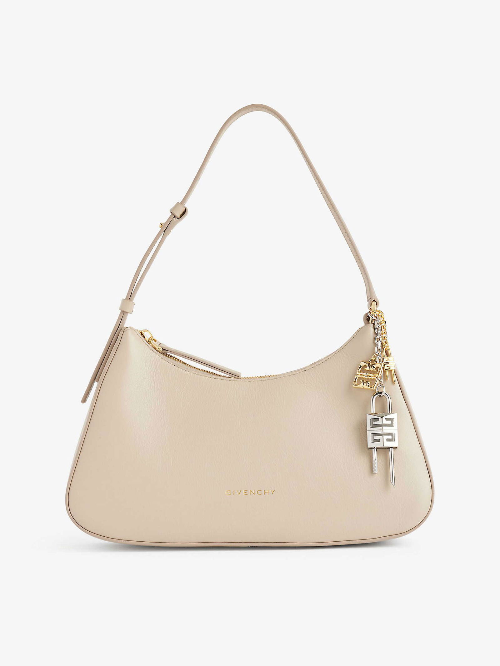 GIVENCHY Lucky Lock Small Leather Shoulder Bag in NATURAL BEIGE | endource
