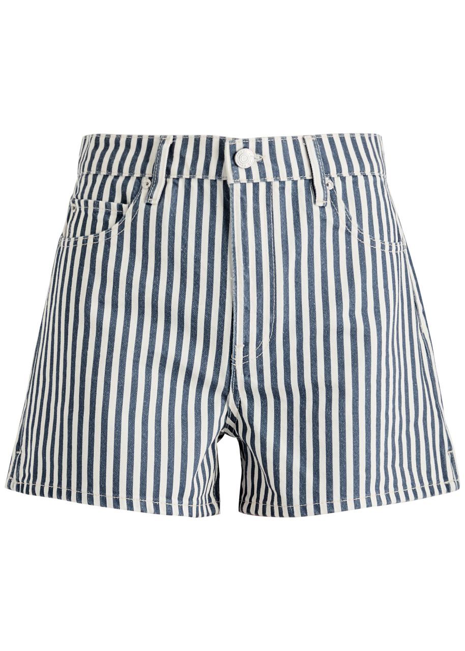 FRAME The Vintage Striped Denim Shorts | Endource