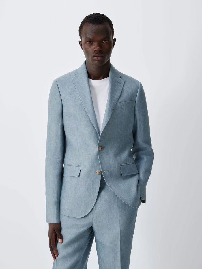 JOHN LEWIS Regular Fit Single Breasted Linen Suit Jacket | endource