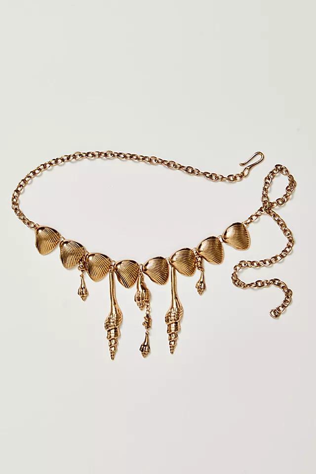 FREE PEOPLE Under The Sea Chain Belt in Gold Rush | Endource