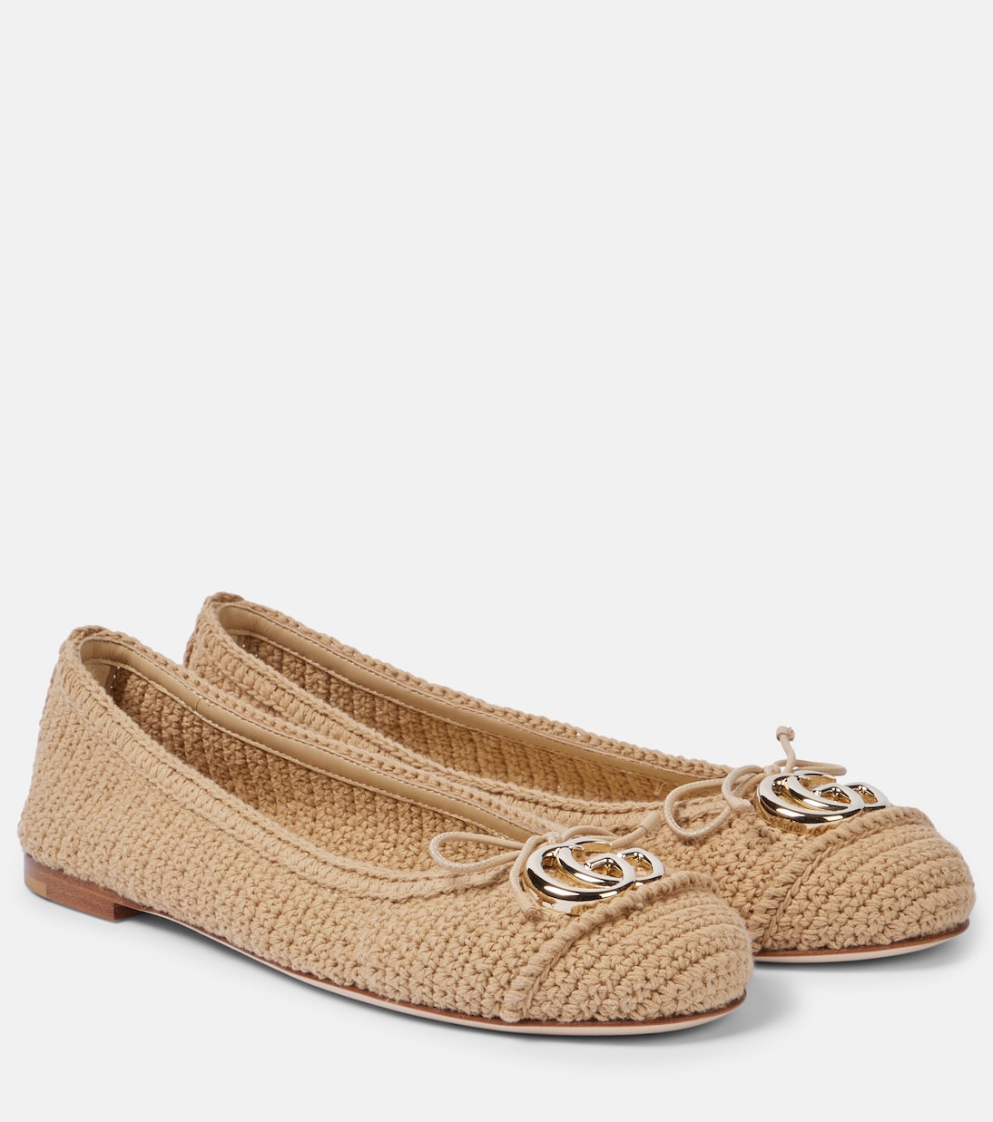 GUCCI Marmont GG Crochet Ballet Flats | endource