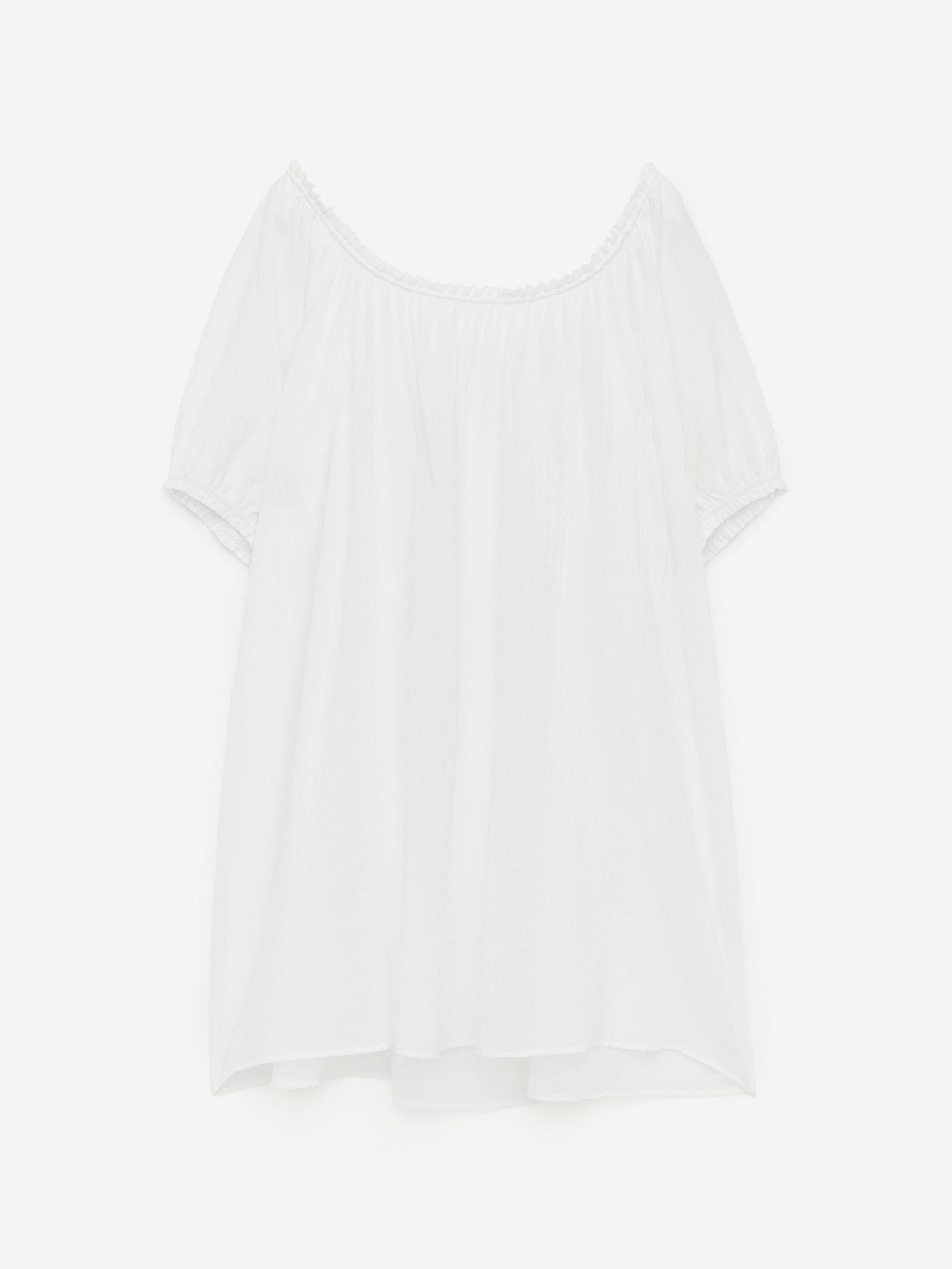 ARKET Cotton Voile Beach Dress in Off White | endource