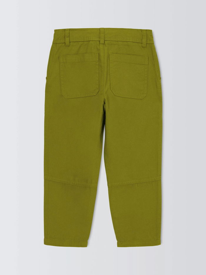 JOHN LEWIS Kids' Panel Utility Trousers, Olive | endource