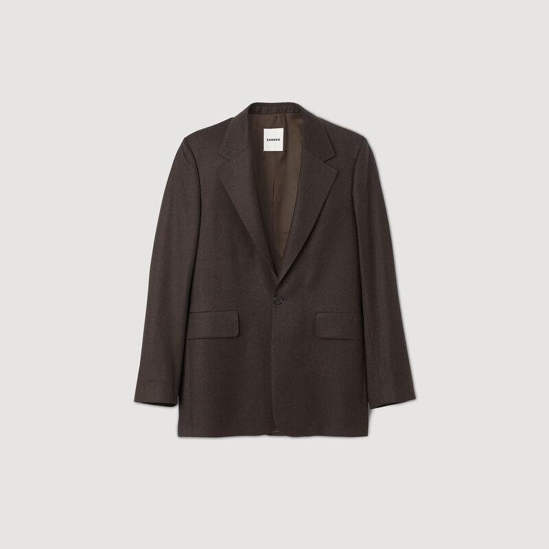 SANDRO Suit Jacket in Black Brown | endource