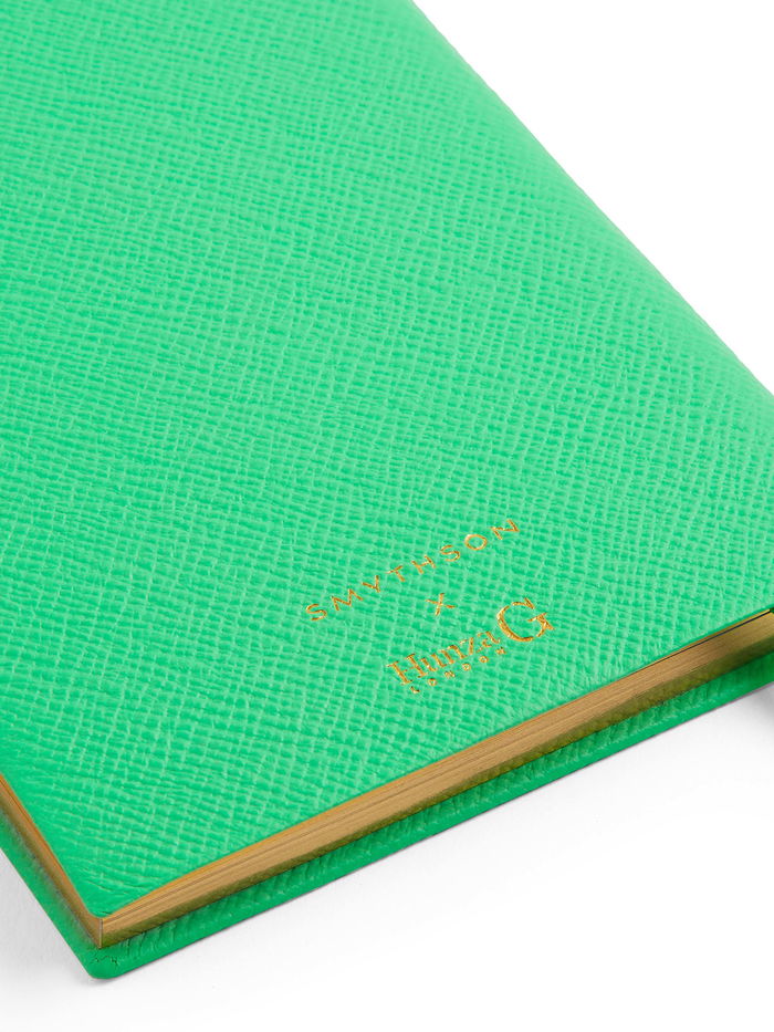 HUNZA G Smythson X Chelsea Notebook Leather - Lime | endource