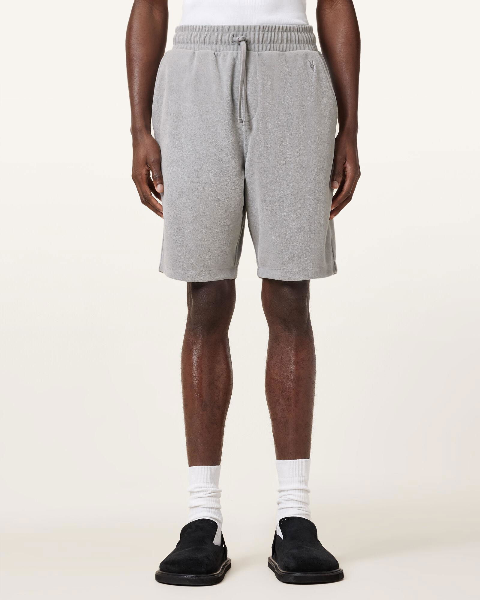 ALLSAINTS Felix Relaxed Fit Towel Shorts in Machine Grey | endource