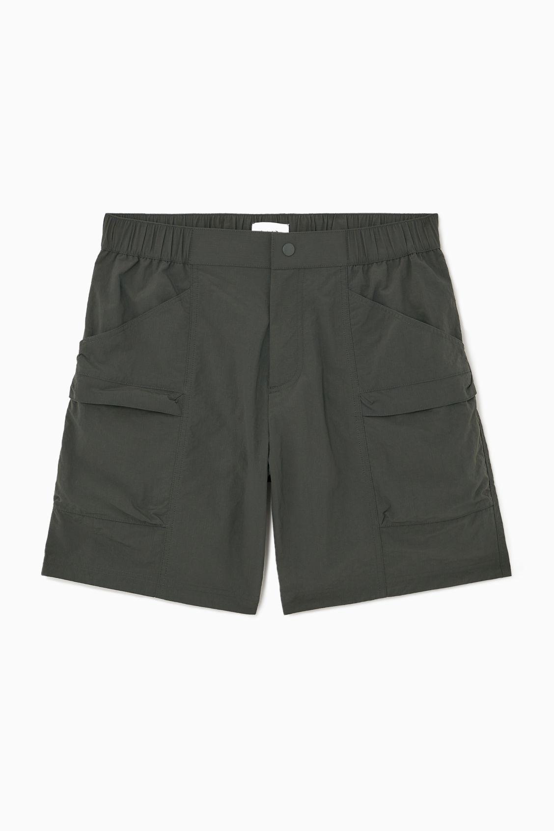 COS Utility Swim Shorts in DARK GREEN | Endource