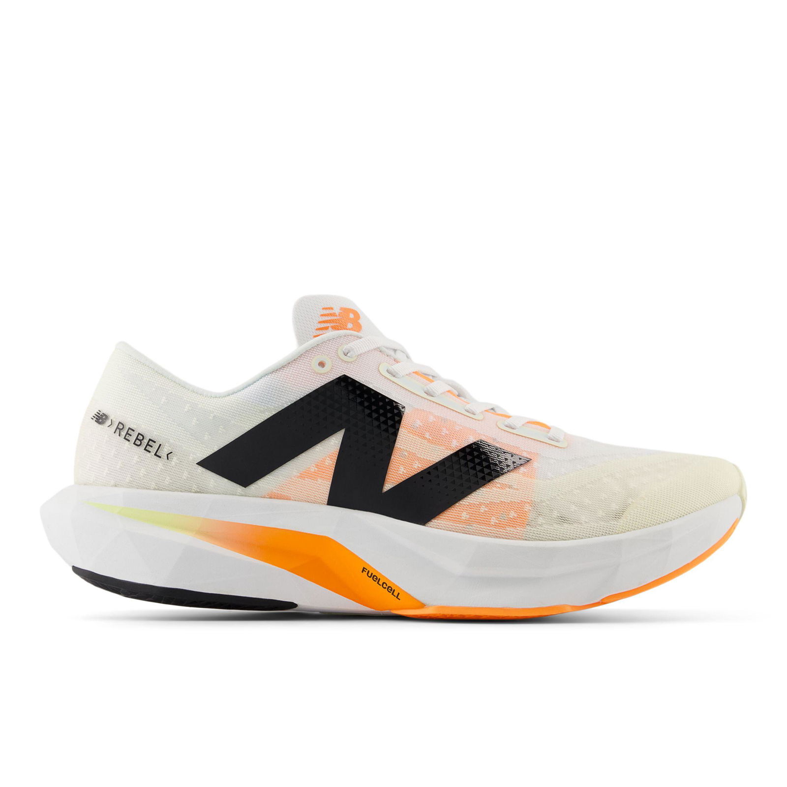 NEW BALANCE FuelCell Rebel v4 Trainers in White/Beige/Orange | endource