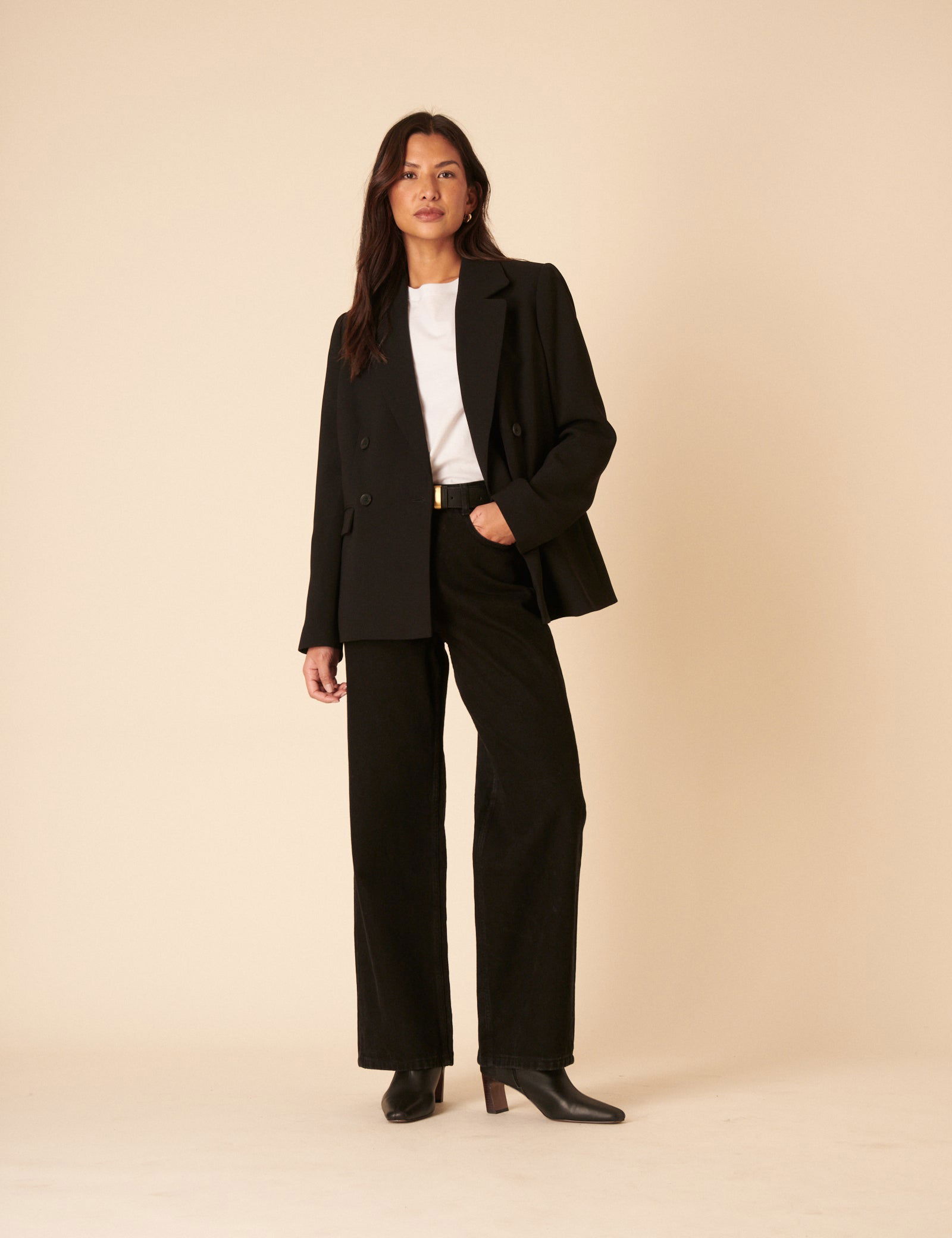 NOBODY'S CHILD Double Breasted Blazer | endource