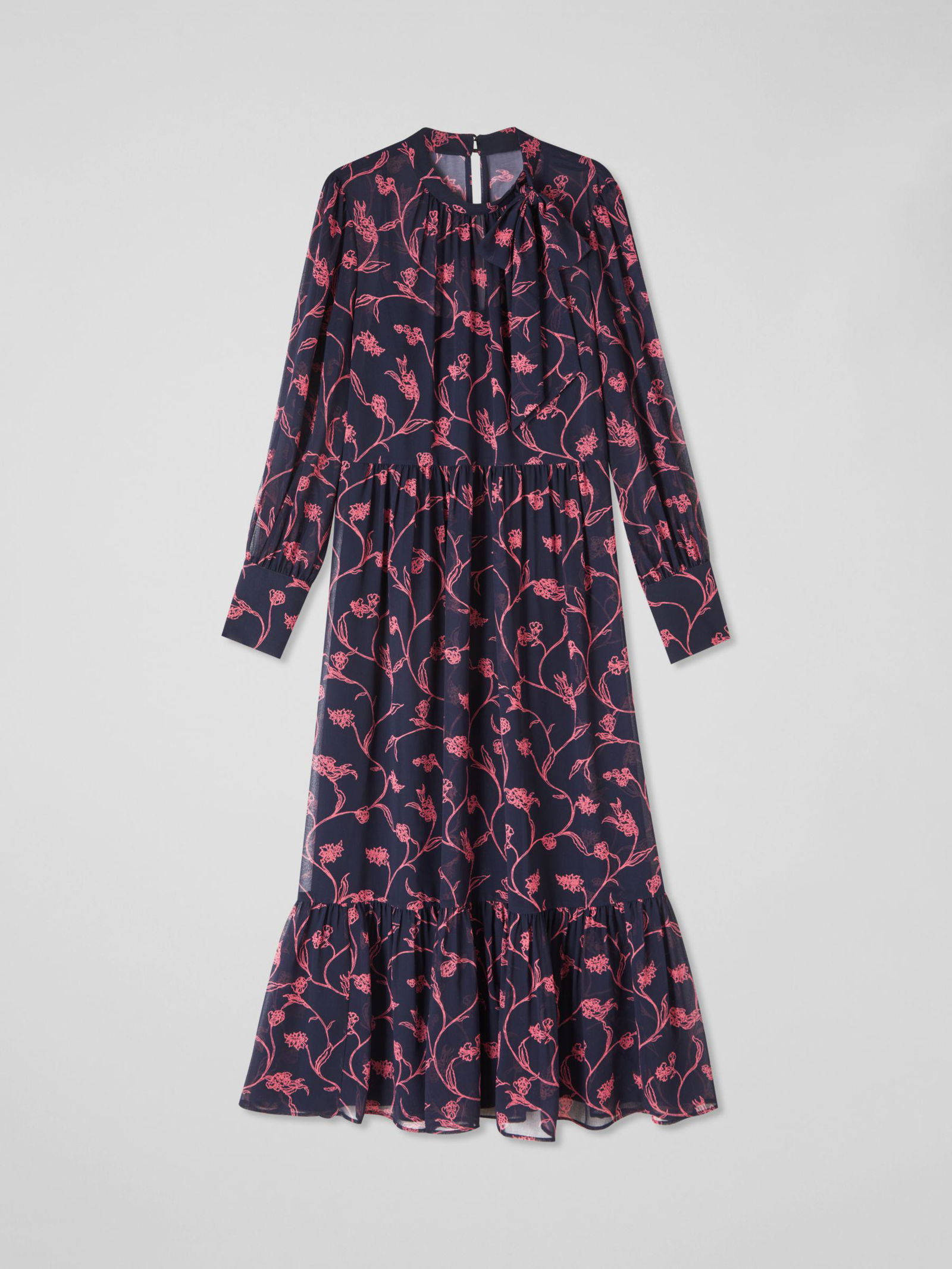 L.K. BENNETT Selina Floral Dress in Navy/Multi | endource
