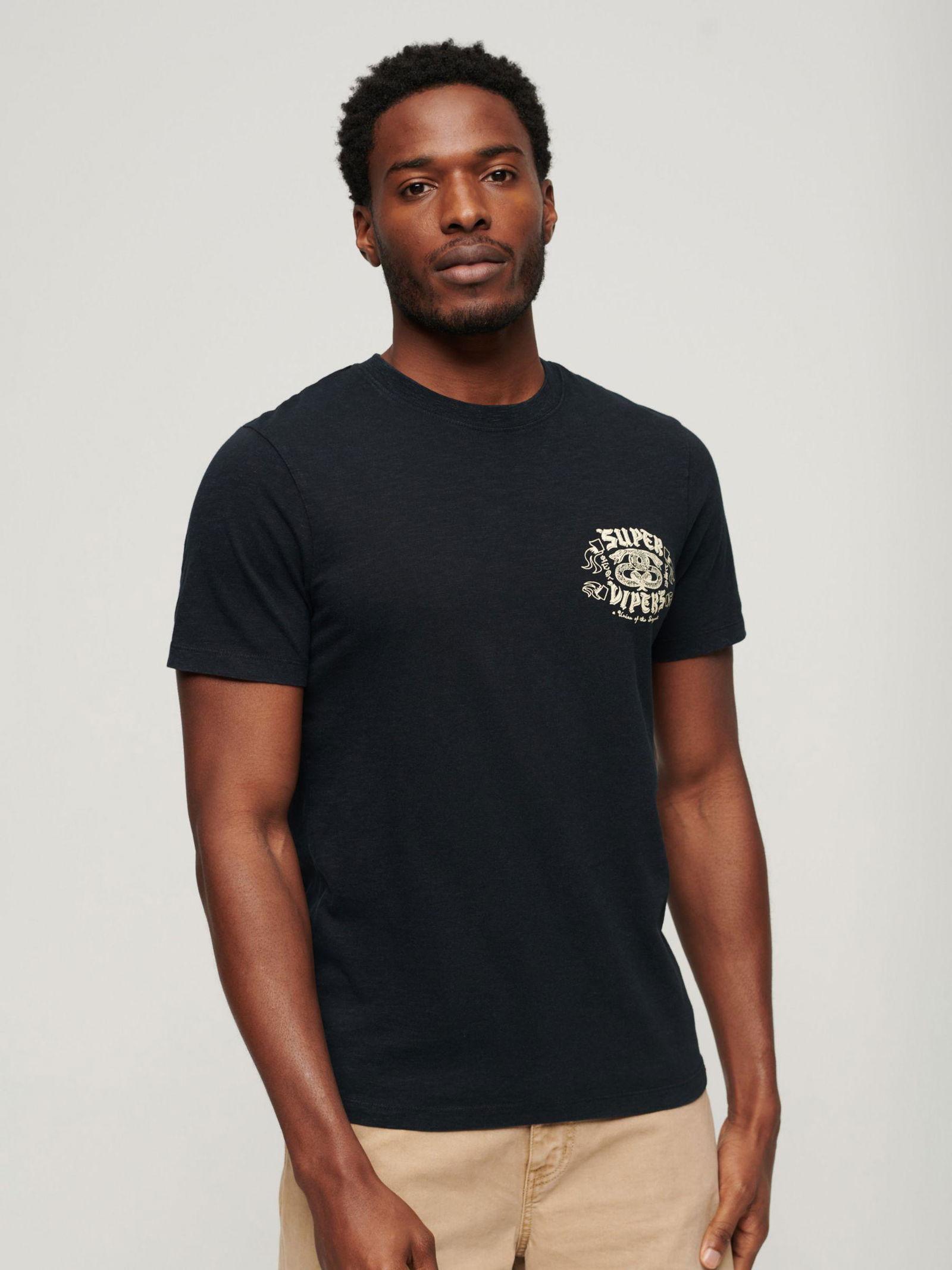 SUPERDRY Retro Rocker Graphic T-Shirt in Black | Endource
