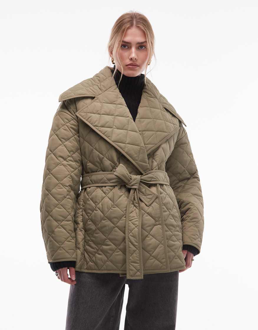 & OTHER STORIES Quilted Belted Long Line Jacket | endource