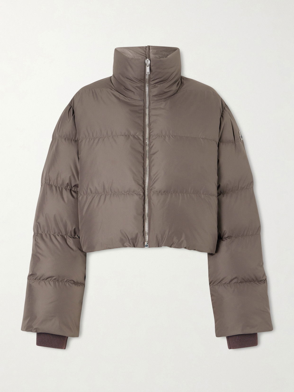 RICK OWENS Rick Owens x Moncler - Cropped Appliquéd Quilted Shell Down ...