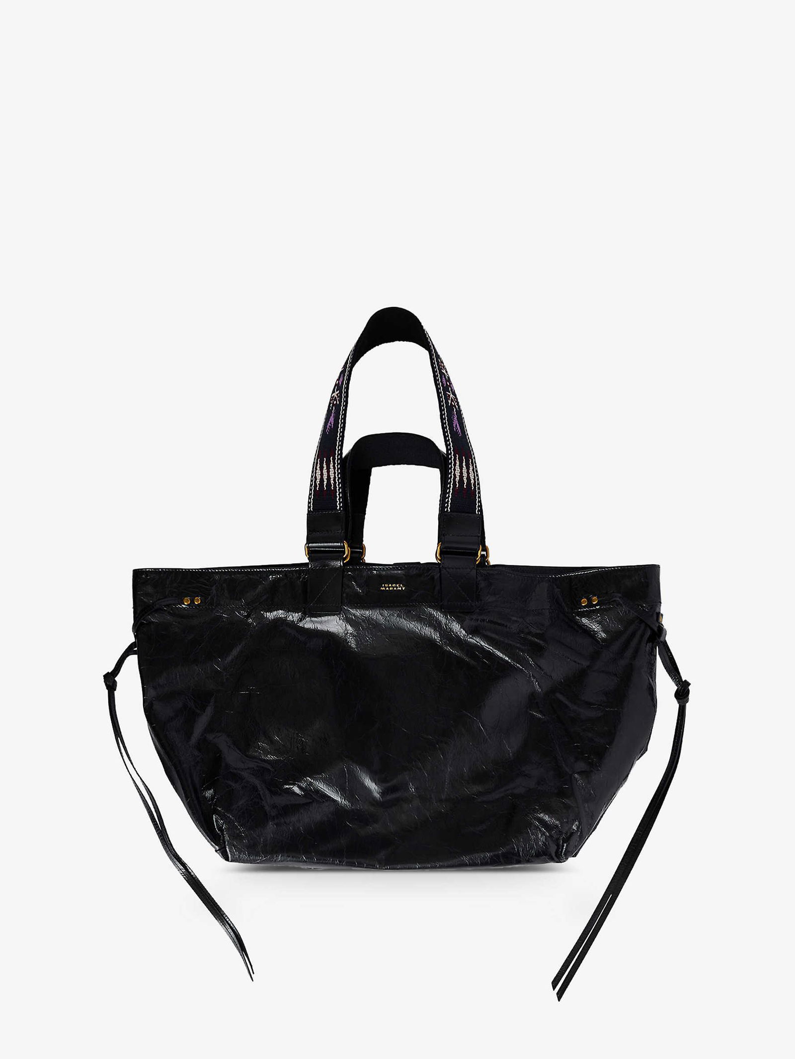 ISABEL MARANT Wardy Leather Shoulder Bag in BLACK | endource