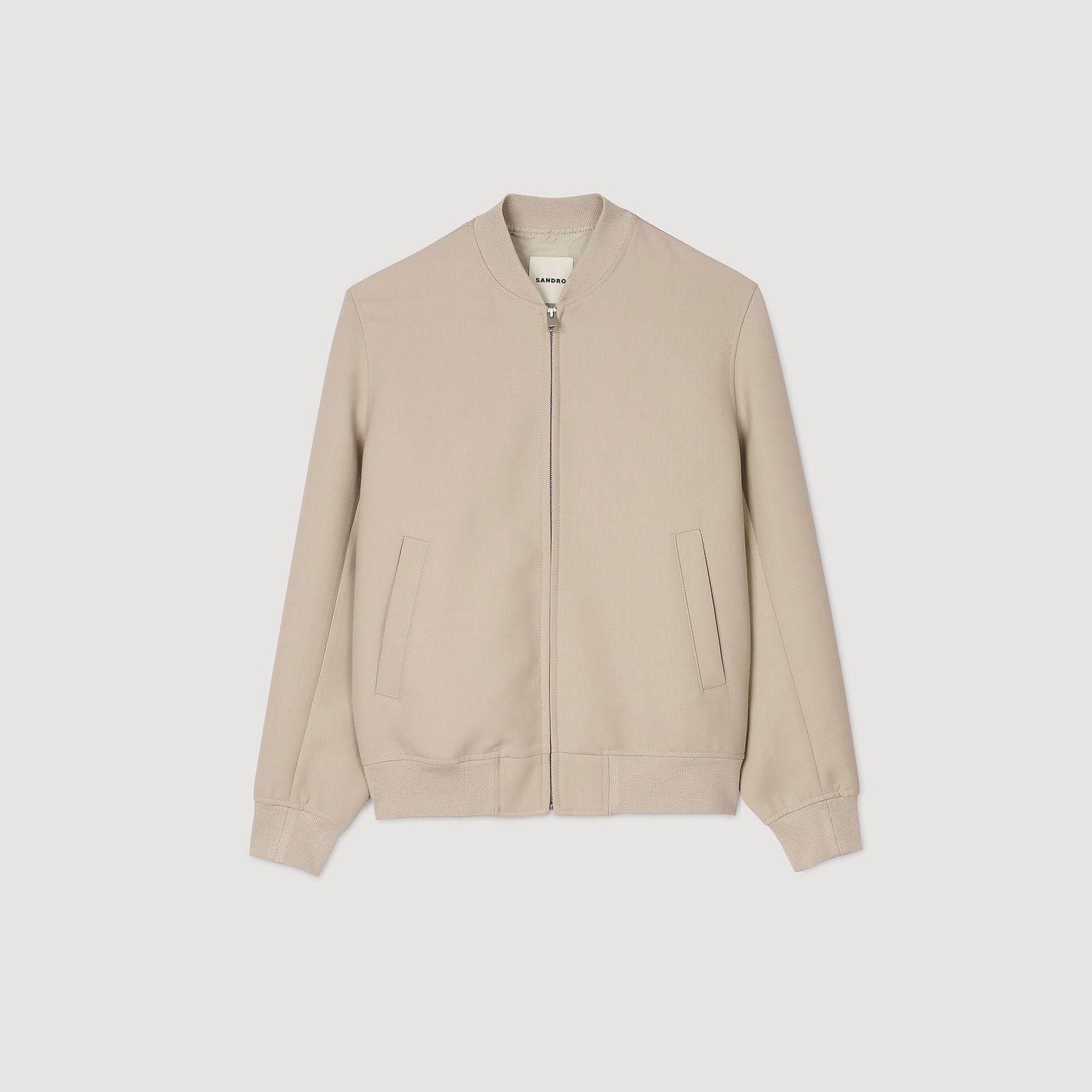 SANDRO Zip-Up Jacket in Navy Blue | endource