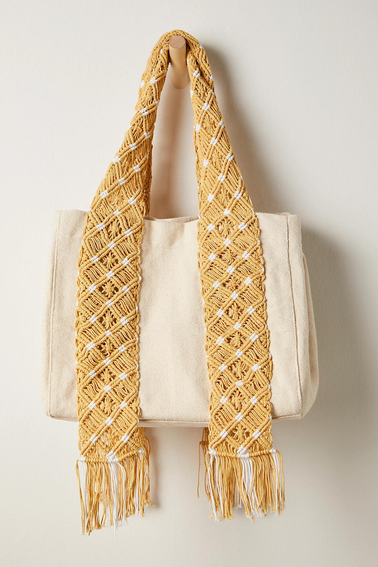 FREE PEOPLE Mia Macrame Strap Tote in Dandelion | endource