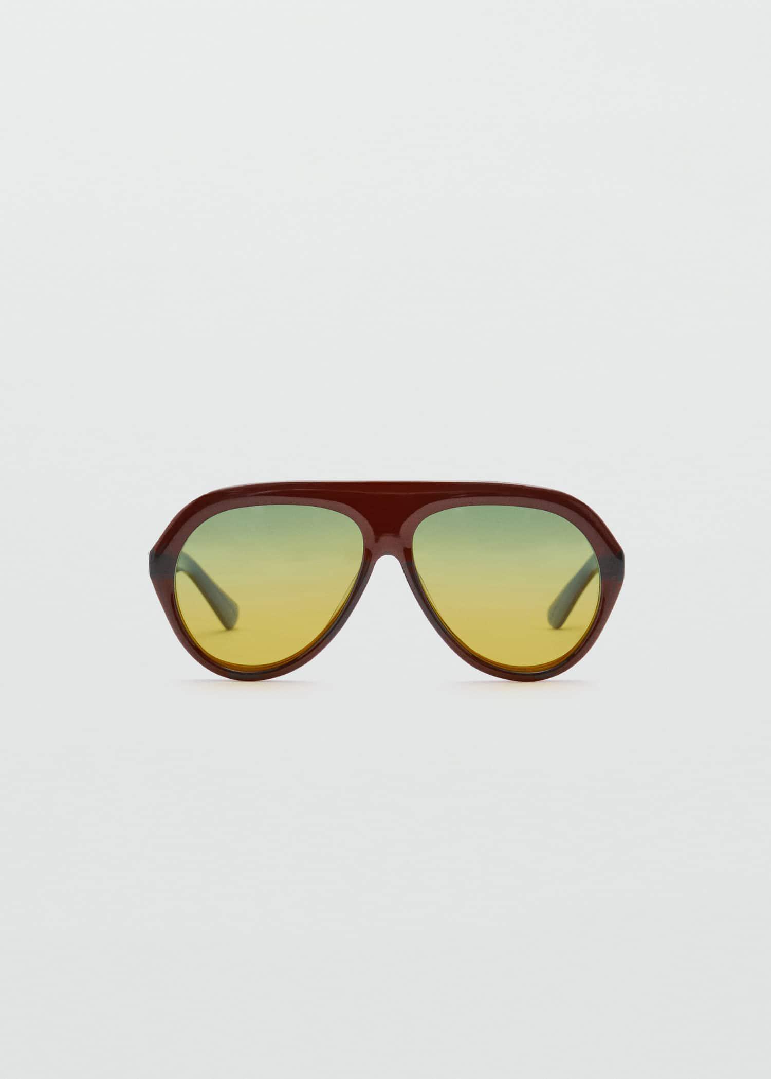 MANGO Aviator Sunglasses in Brown | Endource