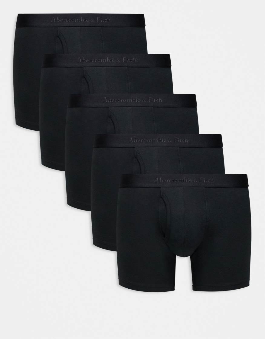 ABERCROMBIE + FITCH 5 Pack Logo Band Boxer Briefs | endource