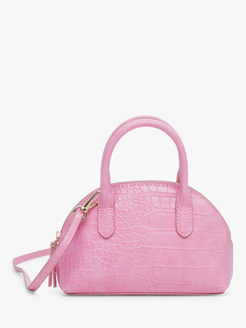 MANGO Shell Croc Effect Cross Body Bag in Pink | Endource