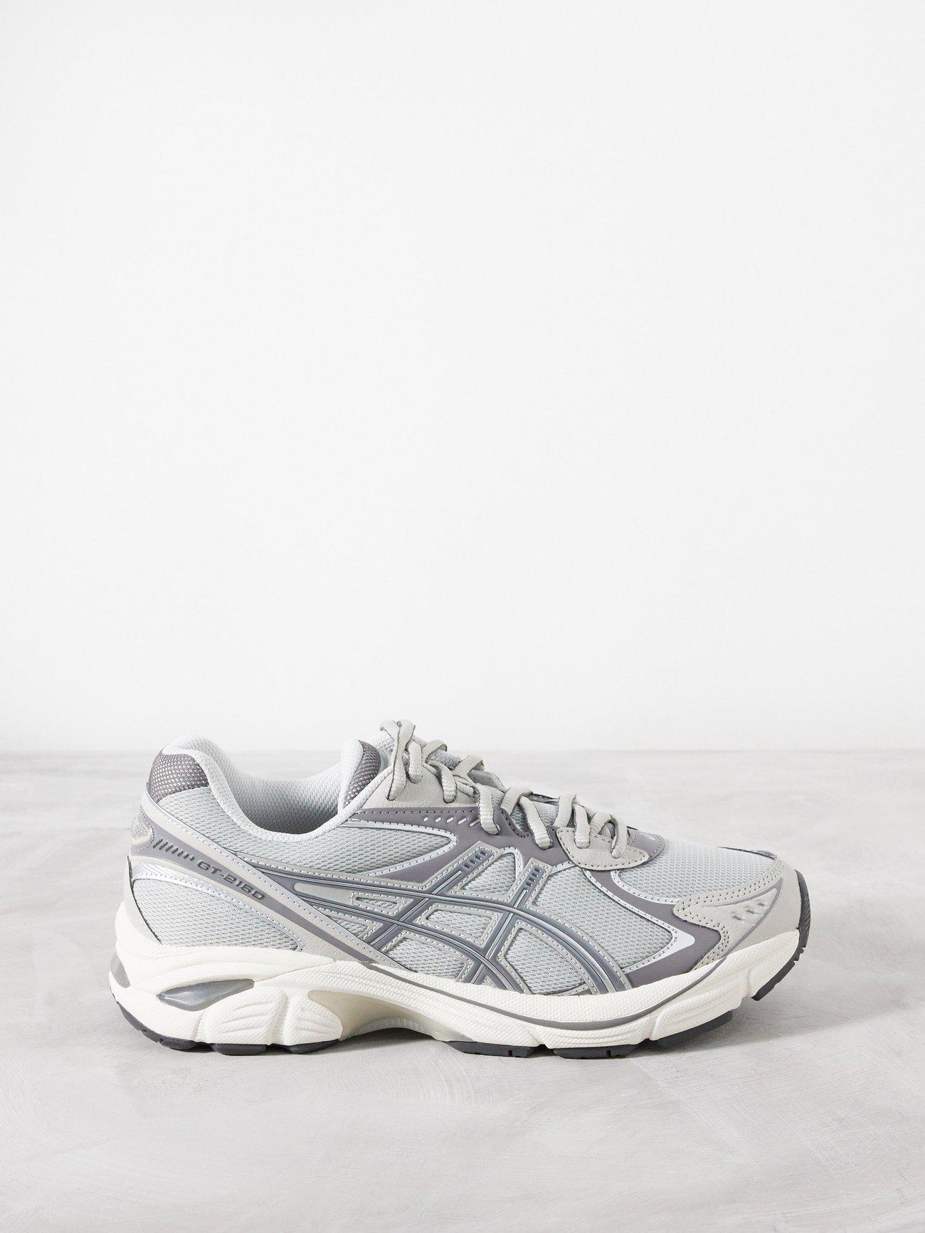 ASICS GT-2160 Faux-Leather And Mesh Trainers in Grey | endource