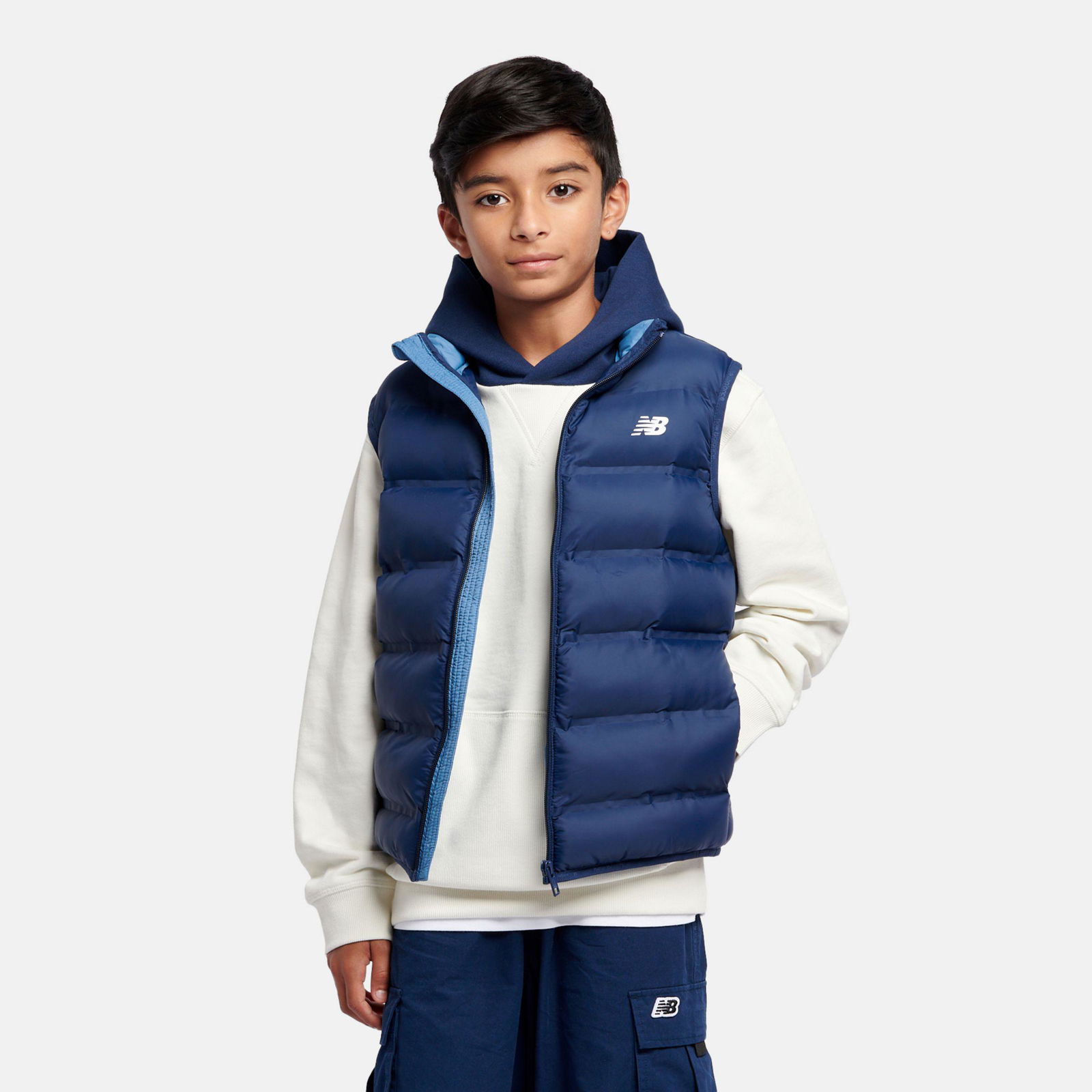 NEW BALANCE Bond Quilted Vest in Blue | endource