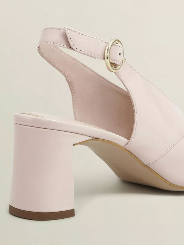 HOBBS Karina Leather Block Heel Slingback Sandals | endource
