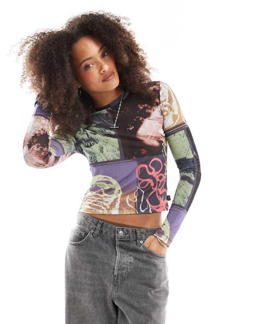 VANS Ludlow Mesh Long Sleeve Top in Parisian Night | endource