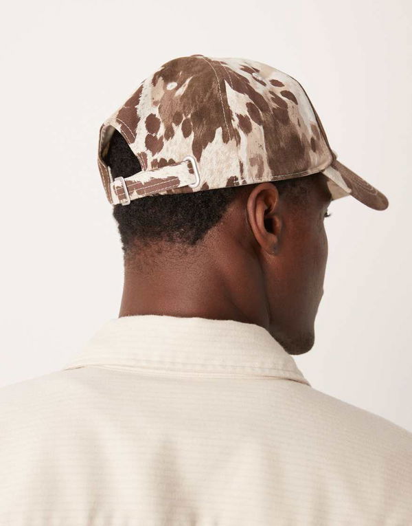 ABERCROMBIE + FITCH Abercrombie & Fitch Western Cap In Brown Cow Print ...