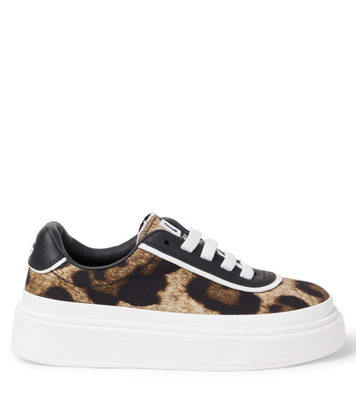 DOLCE & GABBANA DG Leopard-Print Platform Sneakers | endource